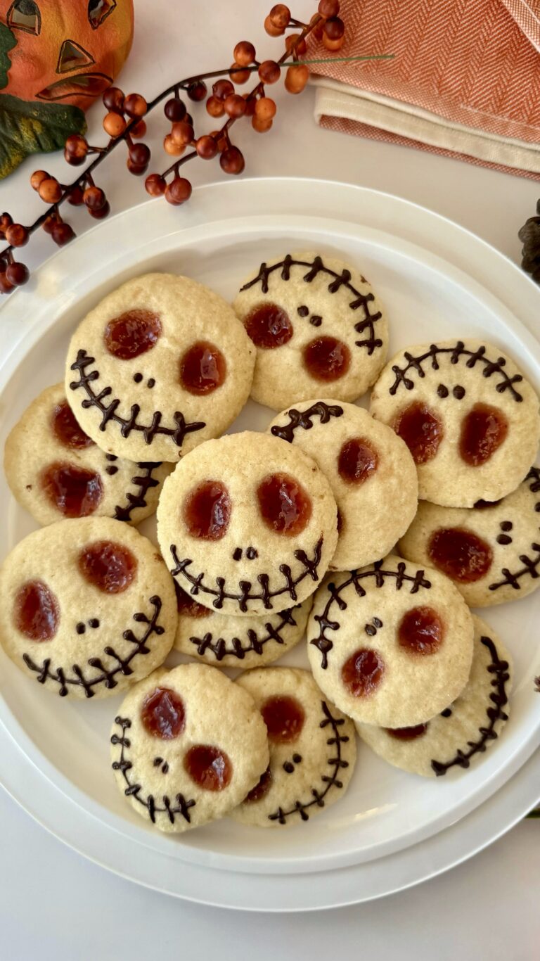 Halloween Skeleton Thumbprint Cookies - Chew On This